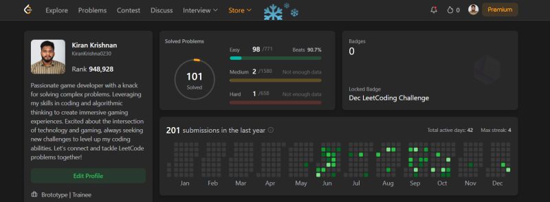 Completed 101 LeetCode questions! | Kiran Krishnan posted on the topic ... Completed 101 LeetCode questions! | Kiran Krishnan posted on the topic ...