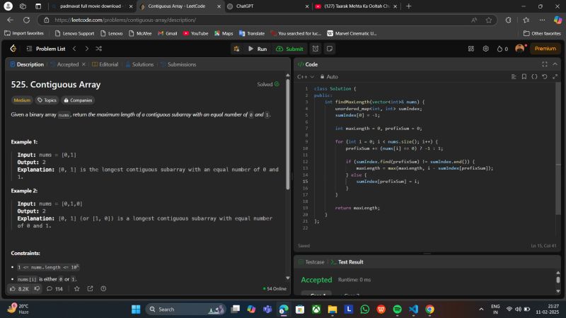 #100daysofdsa #prefixsum #hashmap #subarray #problemsolving… | Shubham Raj #100daysofdsa #prefixsum #hashmap #subarray #problemsolving… | Shubham Raj