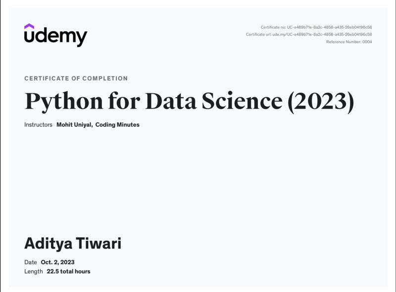 Aditya Tiwari on LinkedIn: #python #datascience #machinelearning #udemy ... Aditya Tiwari on LinkedIn: #python #datascience #machinelearning #udemy ...