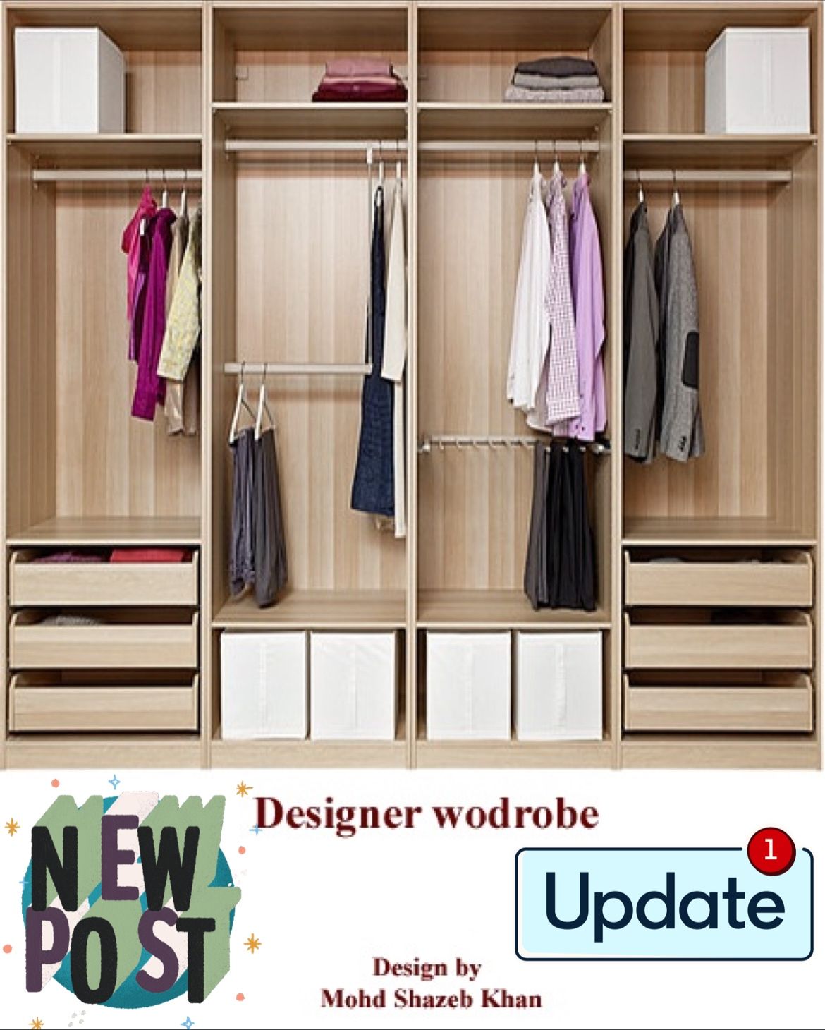 Wardrobe design.. | Mohd Shazeb Khan Wardrobe design.. | Mohd Shazeb Khan