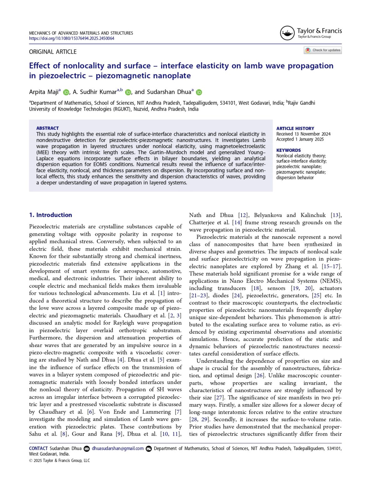 I am delighted to announce that I have published a paper titled I am delighted to announce that I have published a paper titled