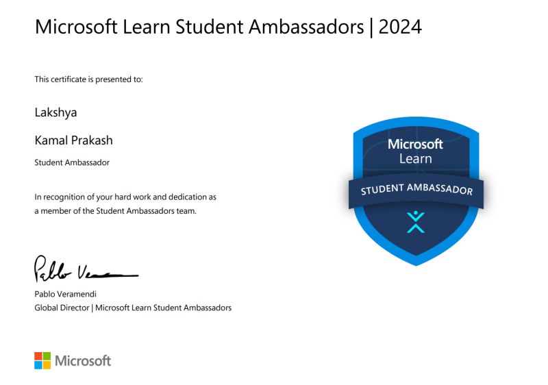 Lakshya Kamal Prakash on LinkedIn: #microsoft # ... Lakshya Kamal Prakash on LinkedIn: #microsoft # ...