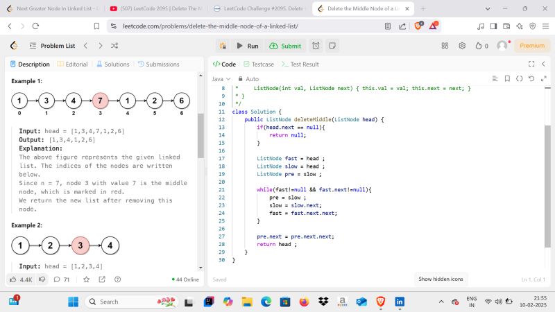 10-02-2025 day-74-Delete the Middle Node of a Linked List edSlash ... 10-02-2025 day-74-Delete the Middle Node of a Linked List edSlash ...