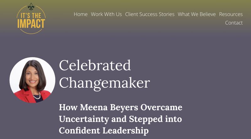 Meena Beyers | It's The Impact | Scribe National Meena Beyers | It's The Impact | Scribe National