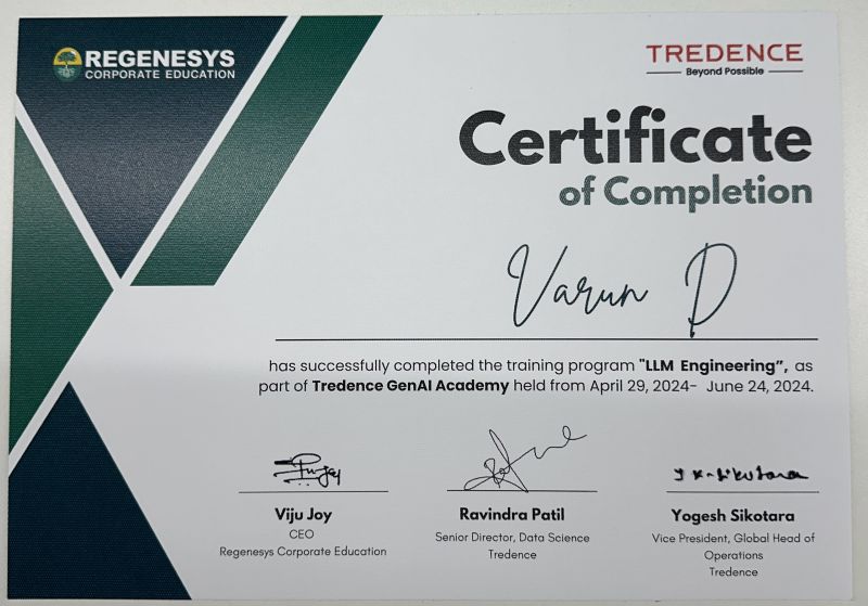 Varun Dinesh on LinkedIn: #genai #tredence #llm #ai #careergrowth # ... Varun Dinesh on LinkedIn: #genai #tredence #llm #ai #careergrowth # ...