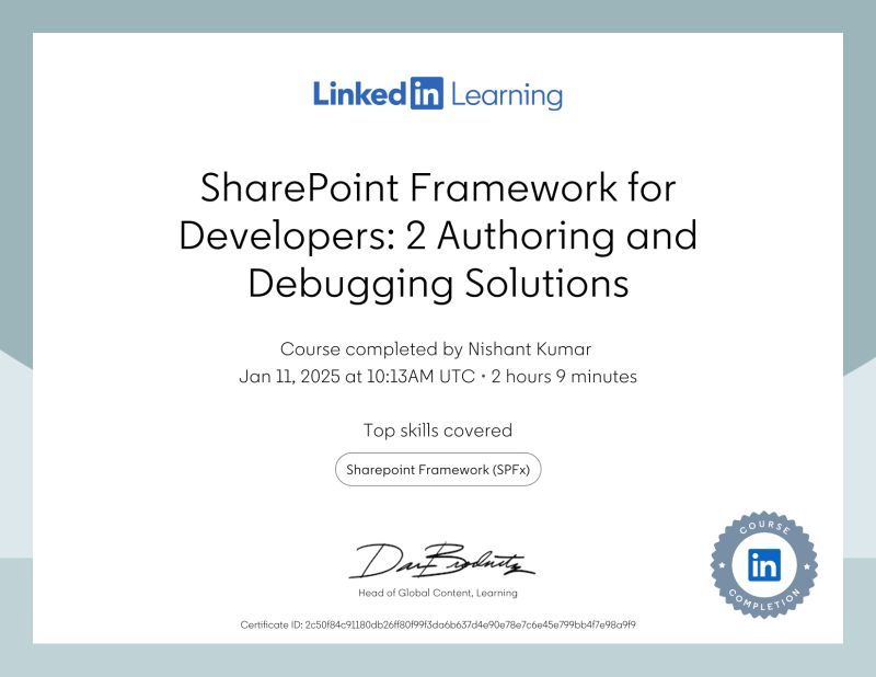 Nishant Kumar on LinkedIn: Certificate of Completion Nishant Kumar on LinkedIn: Certificate of Completion