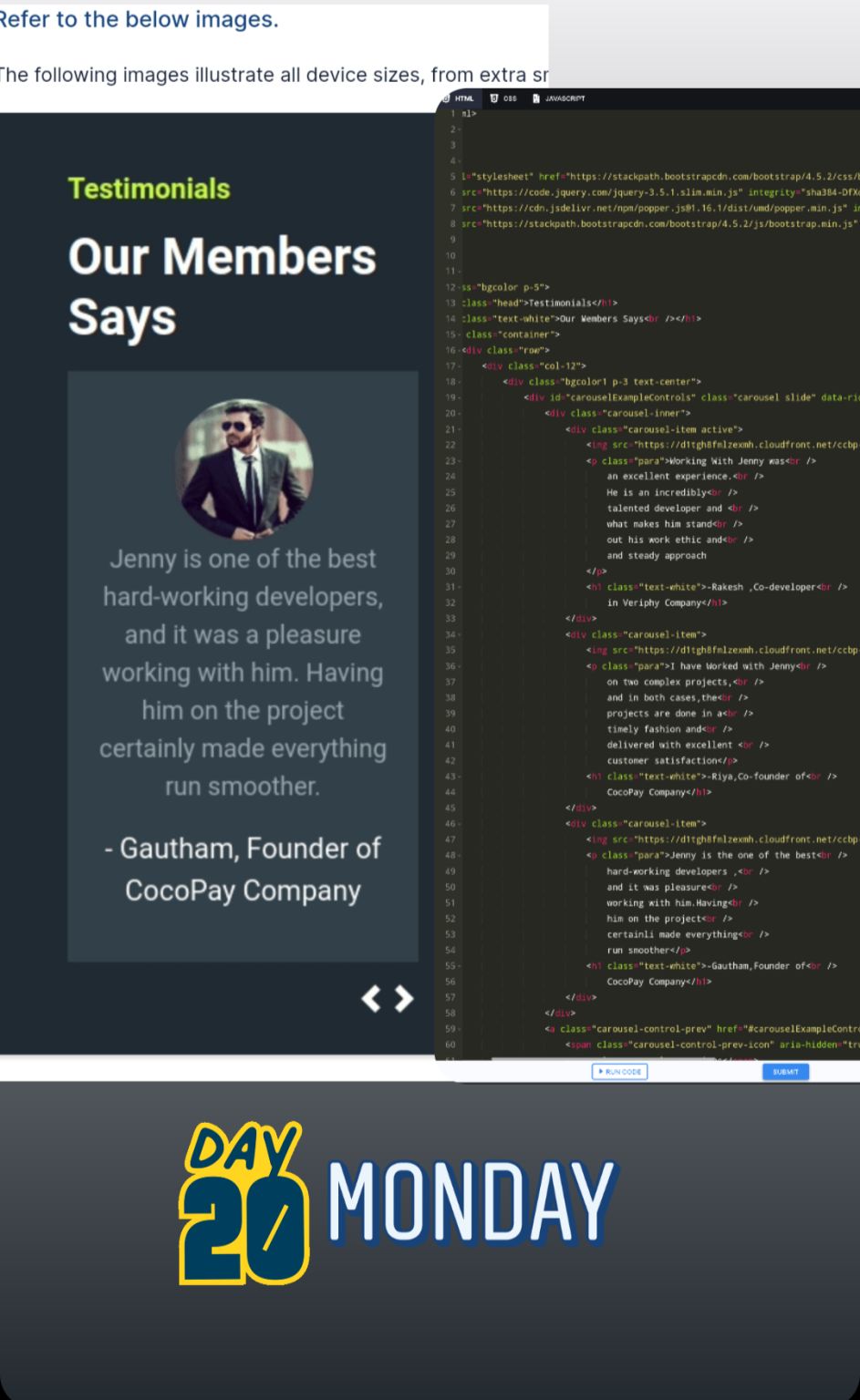 Venkatesh Kolli on LinkedIn: #day20 #30daysofcode #htmlcss #bootstrap # ... Venkatesh Kolli on LinkedIn: #day20 #30daysofcode #htmlcss #bootstrap # ...