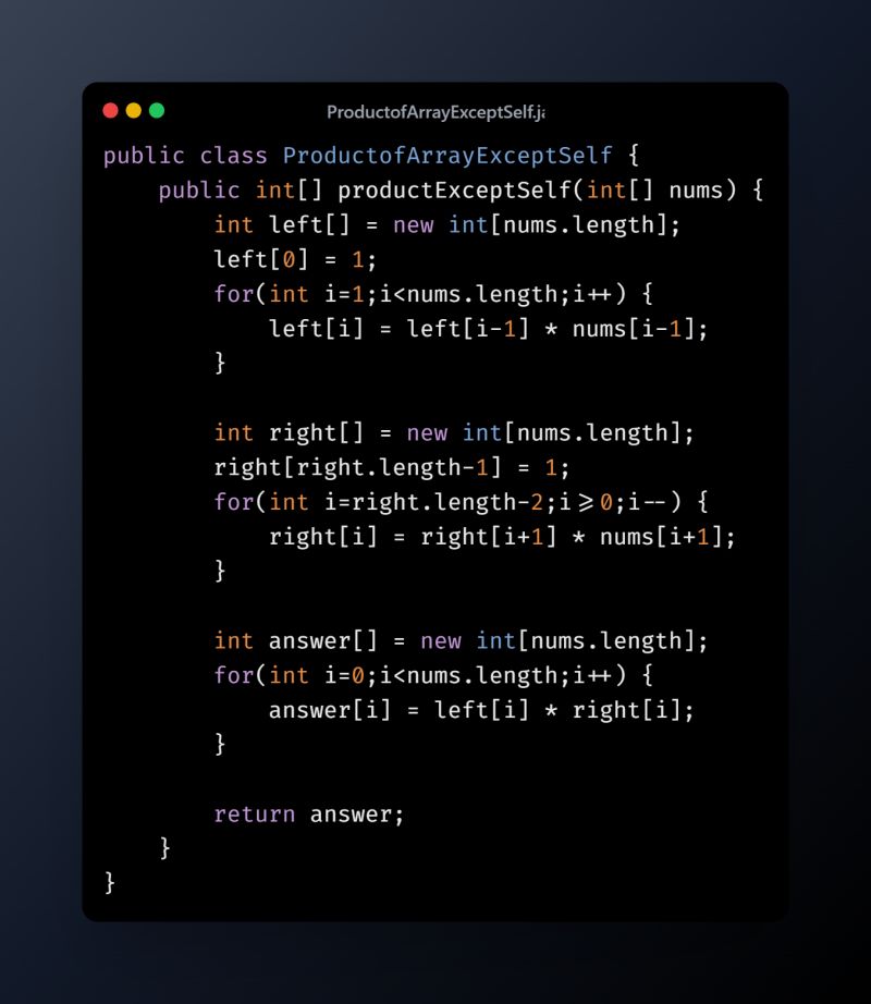 Shekhar Singh on LinkedIn: #leetcode #productofarrayexceptself # ... Shekhar Singh on LinkedIn: #leetcode #productofarrayexceptself # ...