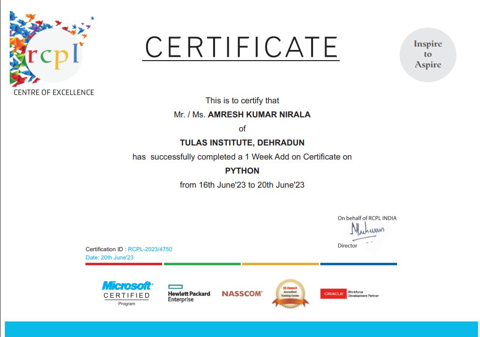amresh nirala on LinkedIn: #python #continuouslearning amresh nirala on LinkedIn: #python #continuouslearning