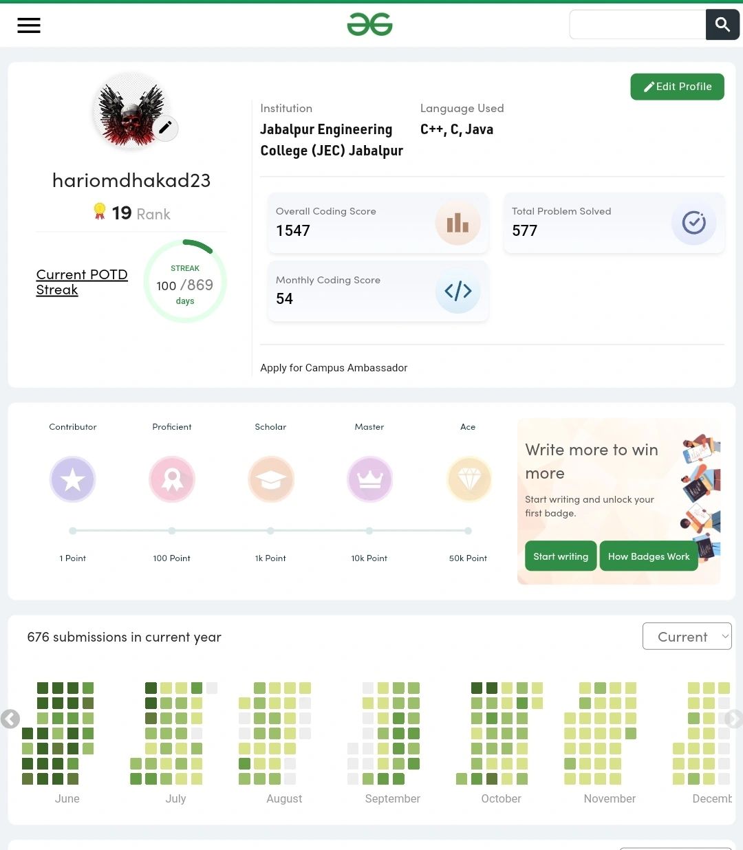 Hariom Bamboriya on LinkedIn: #problemsolving #codingmilestone #gfg # ... Hariom Bamboriya on LinkedIn: #problemsolving #codingmilestone #gfg # ...