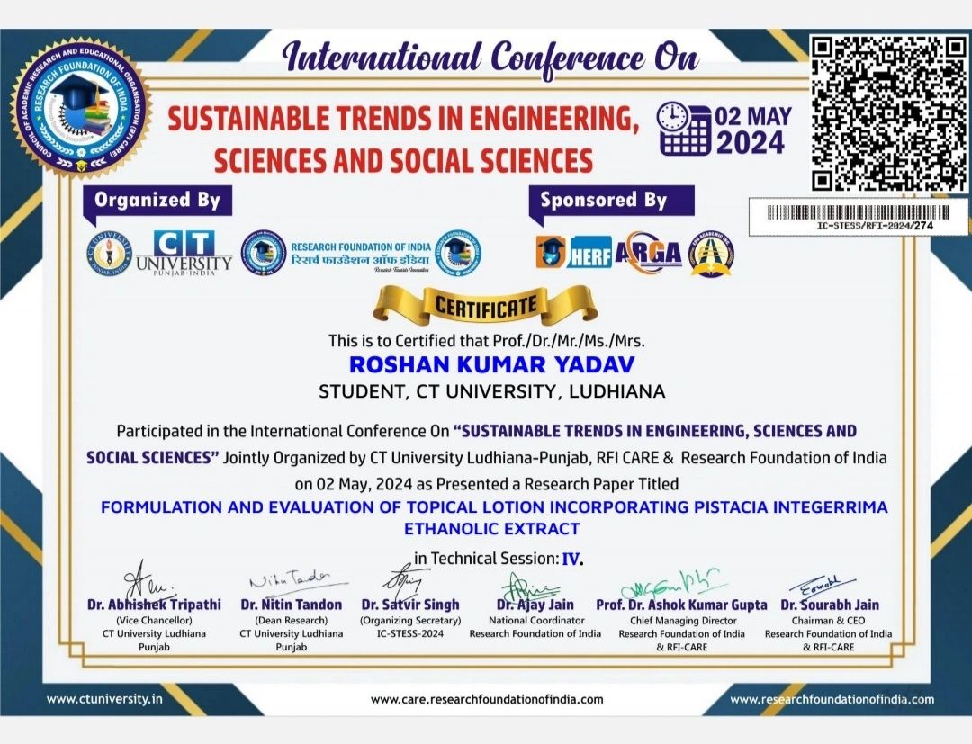 Roshan Kumar Yadav on LinkedIn: #conferencesuccess #grateful Roshan Kumar Yadav on LinkedIn: #conferencesuccess #grateful