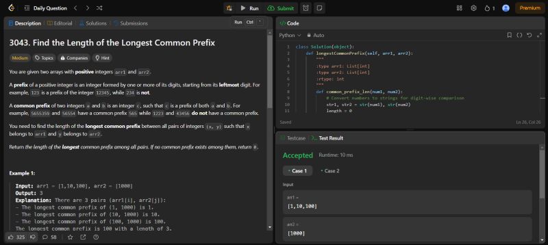 : 🚀 Problem Solving with Python: Longest Common Prefix Between Two ... : 🚀 Problem Solving with Python: Longest Common Prefix Between Two ...