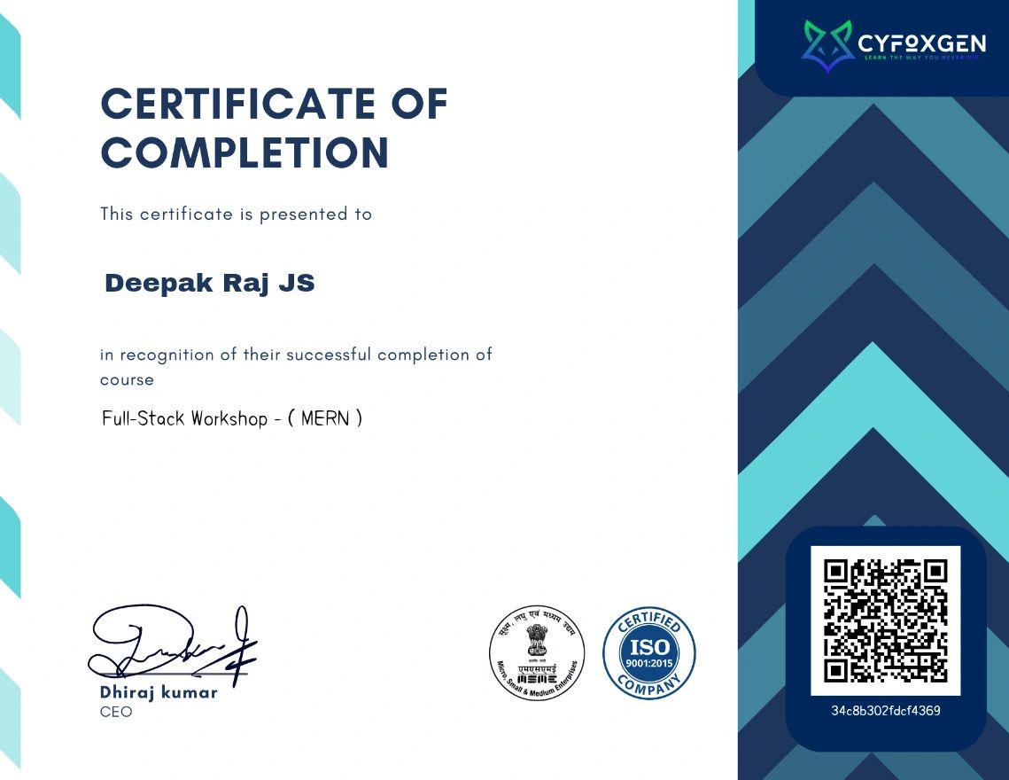 Deepak Raj JS on LinkedIn: #continuouslearning #fullstackdeveloper # ... Deepak Raj JS on LinkedIn: #continuouslearning #fullstackdeveloper # ...