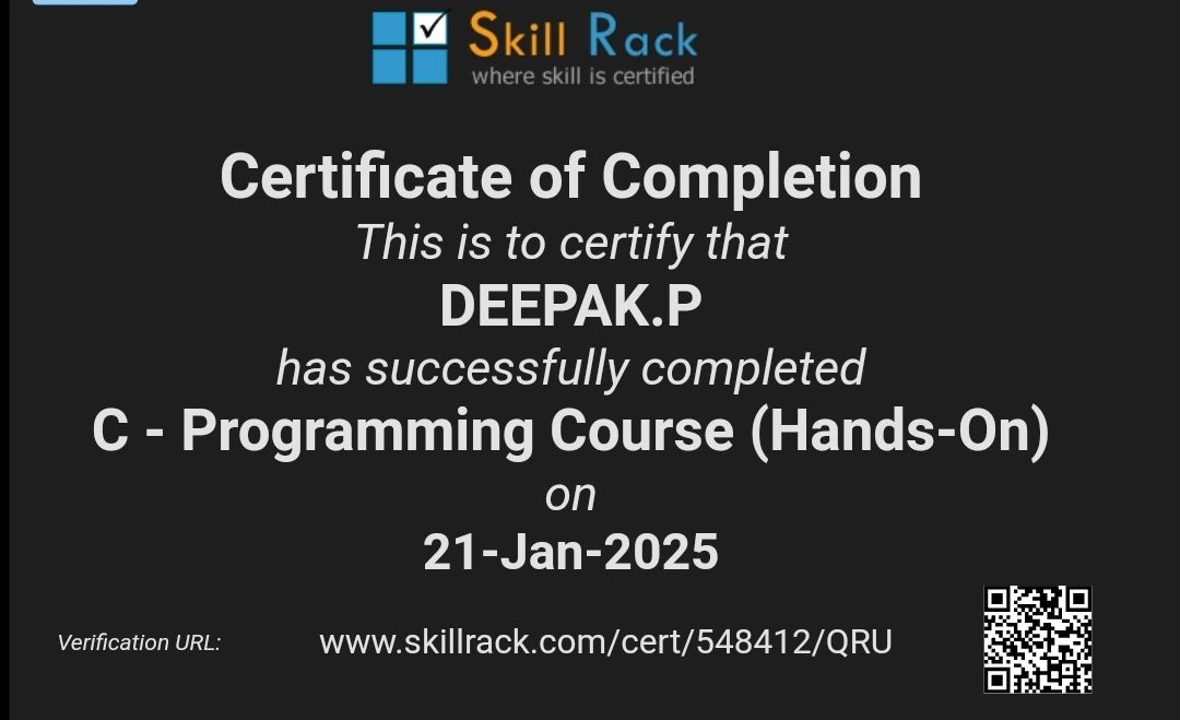 #programming #cprogramming #skillrack #professionalgrowth… | Deepak p #programming #cprogramming #skillrack #professionalgrowth… | Deepak p