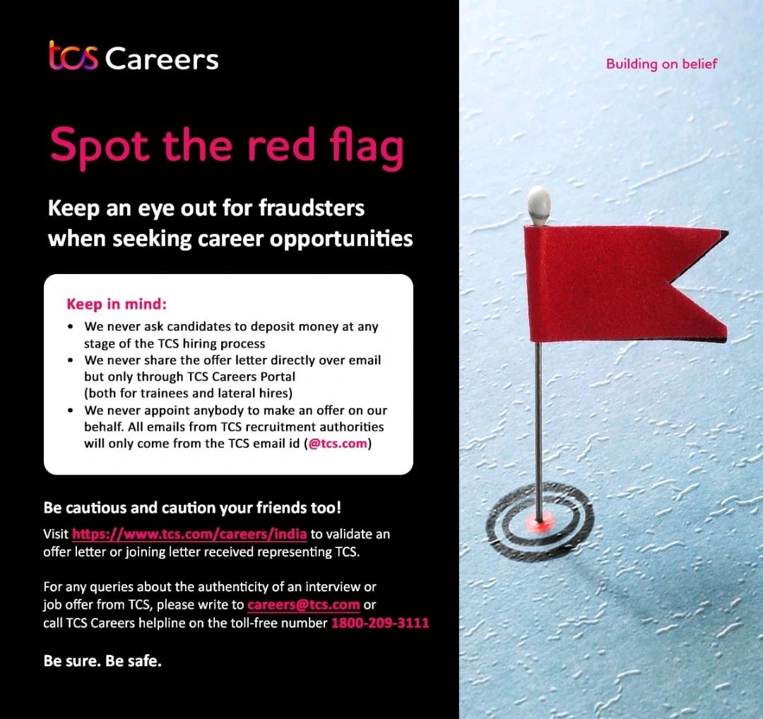 Srujana Kaja on LinkedIn: #tcs #tcscareers #beaware #tcshiringprocess # ... Srujana Kaja on LinkedIn: #tcs #tcscareers #beaware #tcshiringprocess # ...