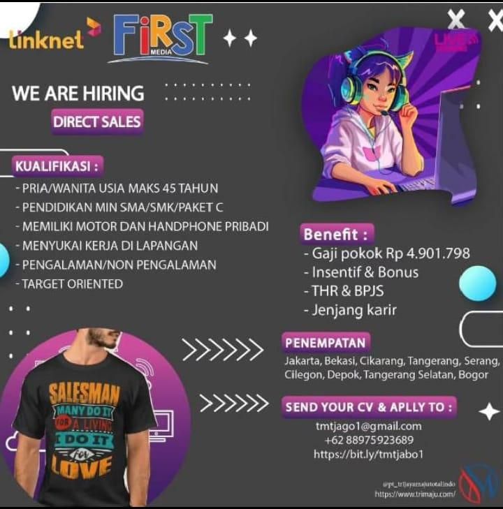 Lowongan Kerja Direct Sales di PT. Trijaya Maju Totalindo (TMT ... Lowongan Kerja Direct Sales di PT. Trijaya Maju Totalindo (TMT ...