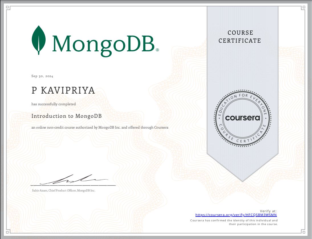 Kavipriya Paramasivam on LinkedIn: 🚀 Achievement Unlocked 🚀 Thrilled to ... Kavipriya Paramasivam on LinkedIn: 🚀 Achievement Unlocked 🚀 Thrilled to ...