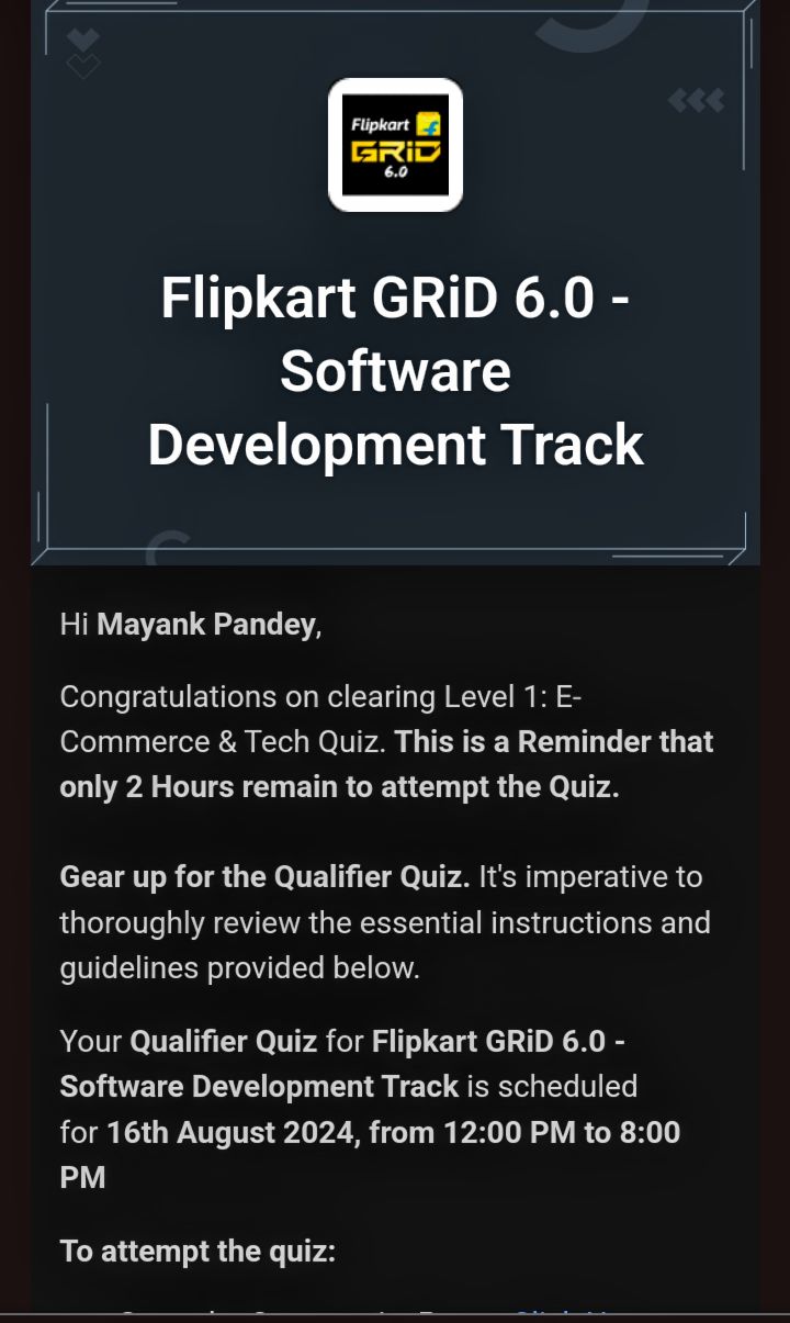 Mayank Pandey on LinkedIn: #flipkartgrid #softwaredevelopment # ... Mayank Pandey on LinkedIn: #flipkartgrid #softwaredevelopment # ...