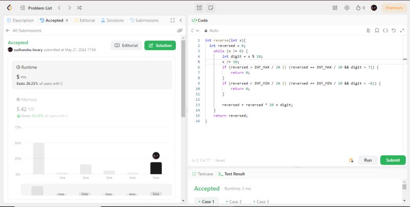 Leetcode problem: How to reverse a 32-bit integer | Sudhanshu Tiwary ... Leetcode problem: How to reverse a 32-bit integer | Sudhanshu Tiwary ...