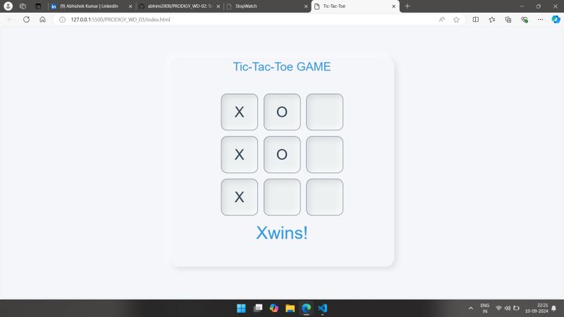 Abhishek Kumar on LinkedIn: #task #webdevelopment #tictactoe # ... Abhishek Kumar on LinkedIn: #task #webdevelopment #tictactoe # ...
