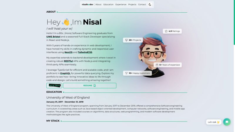 Nisal K on LinkedIn: #webdevelopment #portfoliowebsite #nextjs # ... Nisal K on LinkedIn: #webdevelopment #portfoliowebsite #nextjs # ...