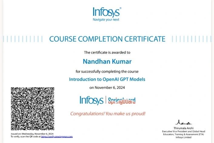 NANDHAN KUMAR on LinkedIn: #openai #gpt #artificialintelligence # ... NANDHAN KUMAR on LinkedIn: #openai #gpt #artificialintelligence # ...