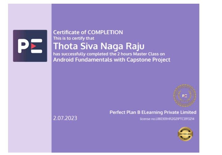 Thota Siva Naga Raju on LinkedIn: #perfectelearning #androiddevelopment Thota Siva Naga Raju on LinkedIn: #perfectelearning #androiddevelopment