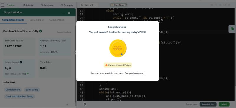 #160daysofdsa #codingchallenge #gfg160 #geekstreek2024 #dsa | Amit Yadav #160daysofdsa #codingchallenge #gfg160 #geekstreek2024 #dsa | Amit Yadav