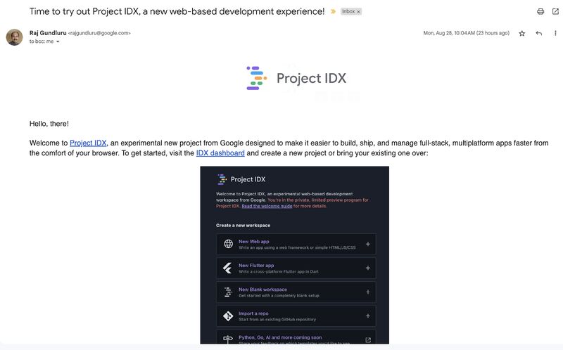 Prudhvi Reddy on LinkedIn: Got access to Google's new project IDX ( a ... Prudhvi Reddy on LinkedIn: Got access to Google's new project IDX ( a ...
