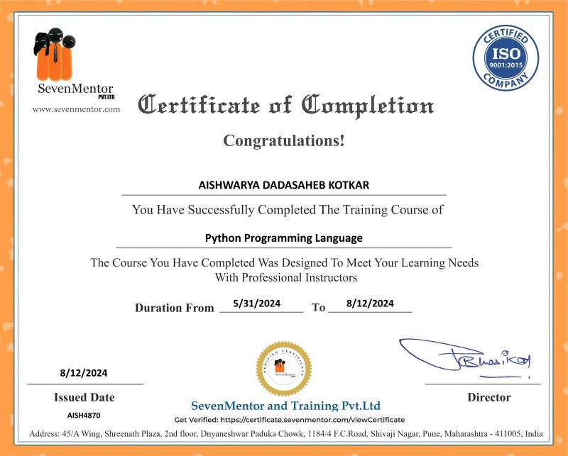 Aishwarya Kotkar on LinkedIn: #continuouslearning #datascience #python ... Aishwarya Kotkar on LinkedIn: #continuouslearning #datascience #python ...
