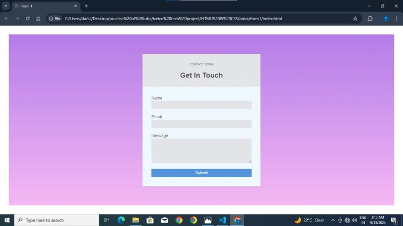 Tuba Zainab on LinkedIn: Get In Touch form using Html and Css Tuba Zainab on LinkedIn: Get In Touch form using Html and Css