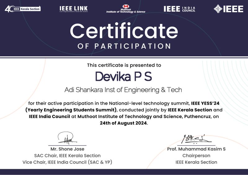 #ieeeyess | Devika P S #ieeeyess | Devika P S