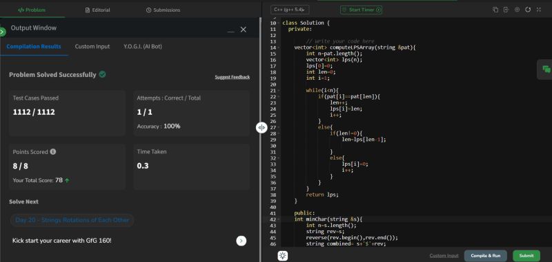 #geekstreak2025 #gfg160 #dsa #stringalgorithms #problemsolving ... #geekstreak2025 #gfg160 #dsa #stringalgorithms #problemsolving ...