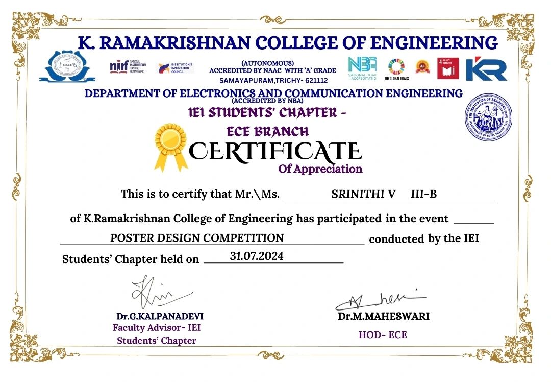 Srinithi V posted on LinkedIn Srinithi V posted on LinkedIn