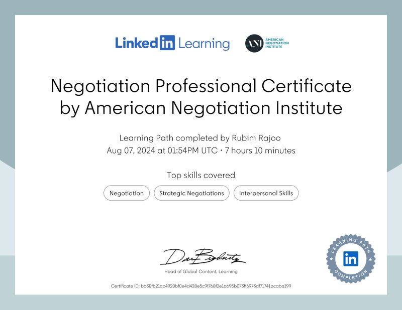 Rubini Rajoo on LinkedIn: Certificate of Completion Rubini Rajoo on LinkedIn: Certificate of Completion