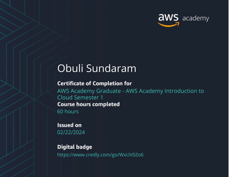 OBULISUNDARAM O on LinkedIn: #aws OBULISUNDARAM O on LinkedIn: #aws