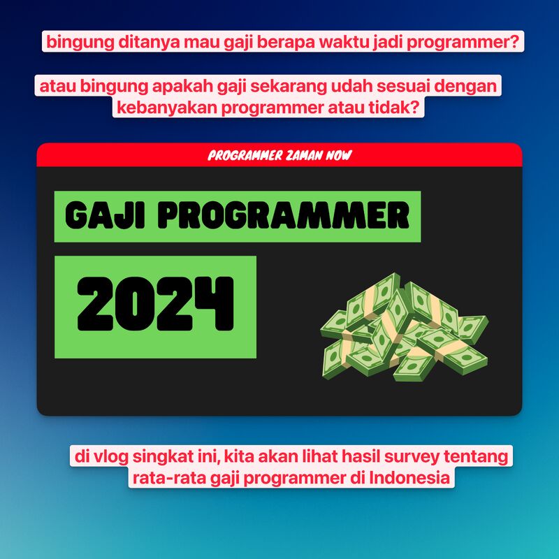 Programmer Zaman Now on LinkedIn: gaji programmer 2024 di indonesia Programmer Zaman Now on LinkedIn: gaji programmer 2024 di indonesia