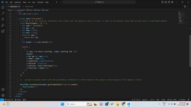 Shraddha G. on LinkedIn: #day3 #100daysofcode #reactjs Shraddha G. on LinkedIn: #day3 #100daysofcode #reactjs