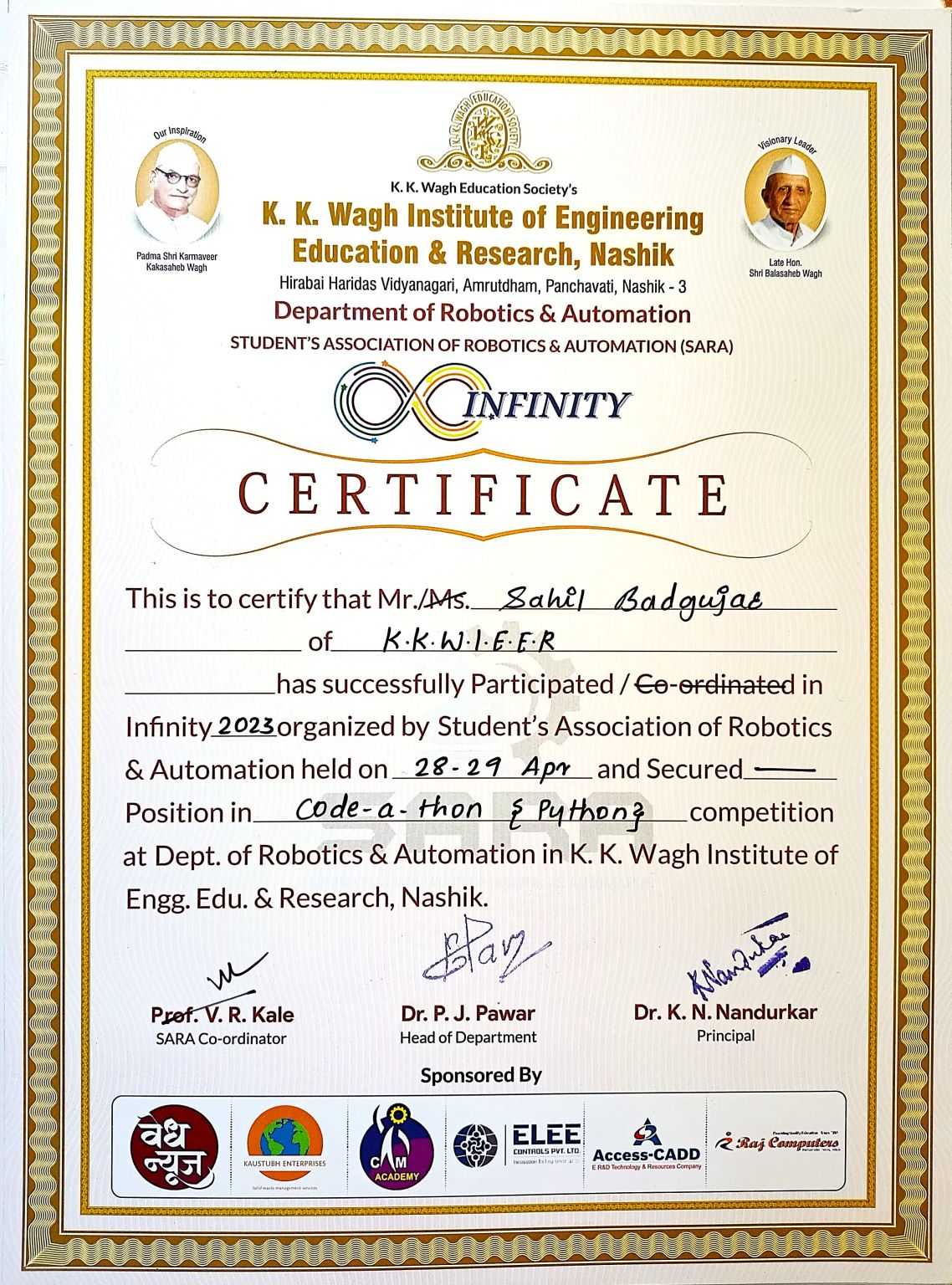 Sahil Badgujar on LinkedIn: #infinity2023 #robotics #automation # ... Sahil Badgujar on LinkedIn: #infinity2023 #robotics #automation # ...