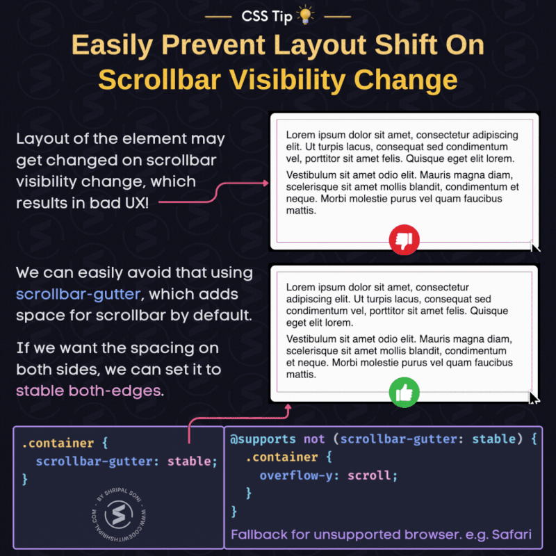 CSS Tip 💡 You may not know about this way to easily prevent layout ... CSS Tip 💡 You may not know about this way to easily prevent layout ...