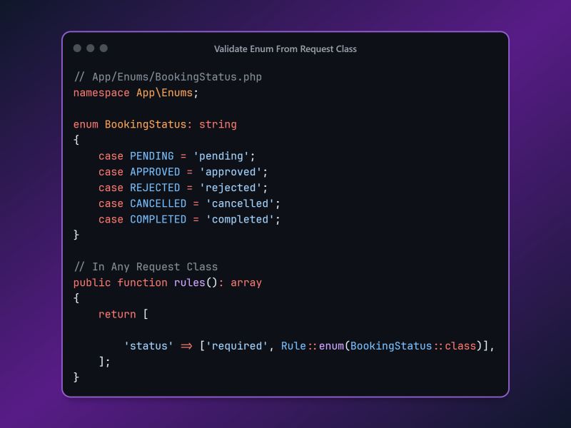 #php #laravel #enums #validation #refactoring #softwaredevelopment ... #php #laravel #enums #validation #refactoring #softwaredevelopment ...