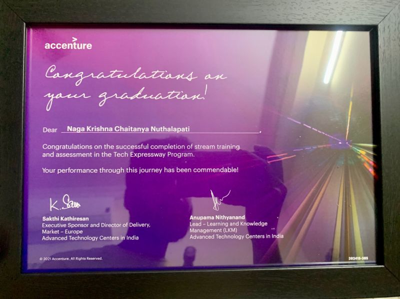 Krishna Chaitanya N on LinkedIn: #accenture #accentureindia # ... Krishna Chaitanya N on LinkedIn: #accenture #accentureindia # ...