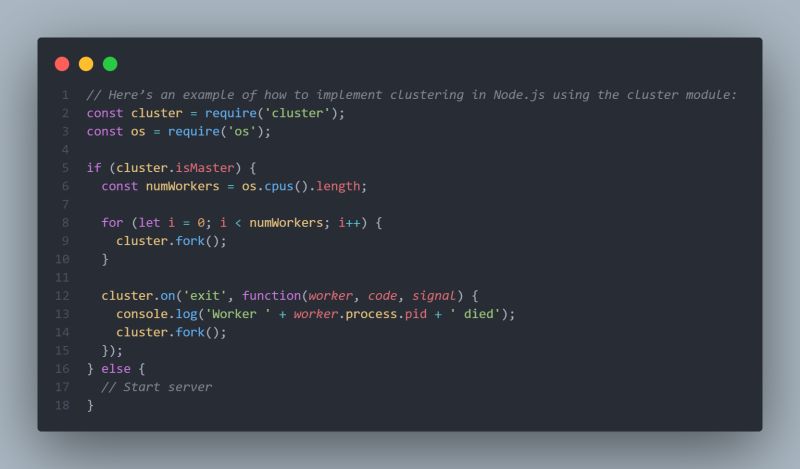 How to implement clustering in Nodejs | Vishnu Murti Pandey posted on ... How to implement clustering in Nodejs | Vishnu Murti Pandey posted on ...