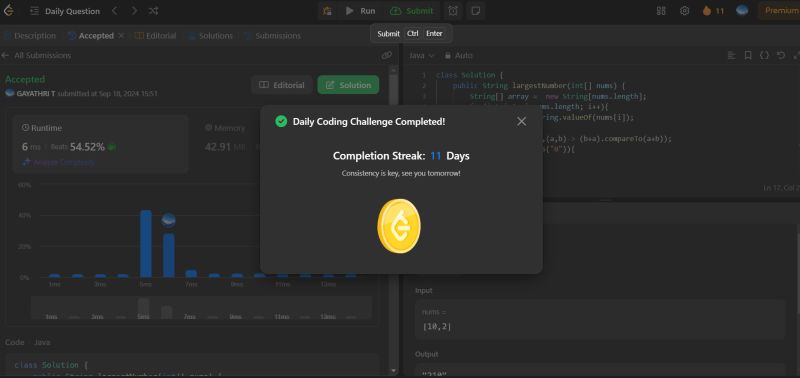 Gayathri T on LinkedIn: 🌟 Daily Coding Challenge Streak: Day 11 ... Gayathri T on LinkedIn: 🌟 Daily Coding Challenge Streak: Day 11 ...