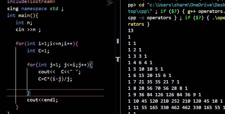 #100daysofcode #patterns #cpp #learning | Yamini Sharma #100daysofcode #patterns #cpp #learning | Yamini Sharma