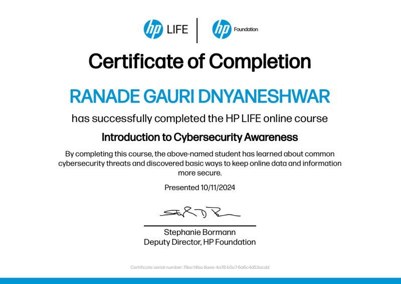 Gauri Ranade on LinkedIn: #hplife #hpfoundation #cybersecurity Gauri Ranade on LinkedIn: #hplife #hpfoundation #cybersecurity