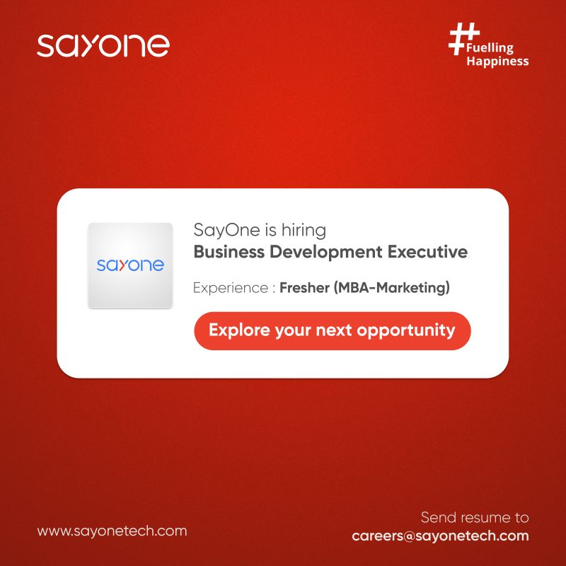 SayOne Technologies on LinkedIn: #sayone #fuellinghappiness #job # ... SayOne Technologies on LinkedIn: #sayone #fuellinghappiness #job # ...
