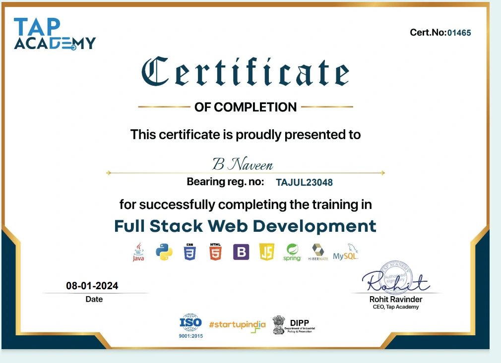 Naveen B on LinkedIn: #fullstackdeveloper #webdevelopment #java # ... Naveen B on LinkedIn: #fullstackdeveloper #webdevelopment #java # ...