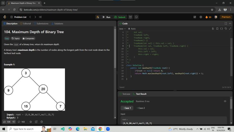 Krishna Pratap Singh on LinkedIn: #dsawithjava #leetcode104 #binarytree ... Krishna Pratap Singh on LinkedIn: #dsawithjava #leetcode104 #binarytree ...