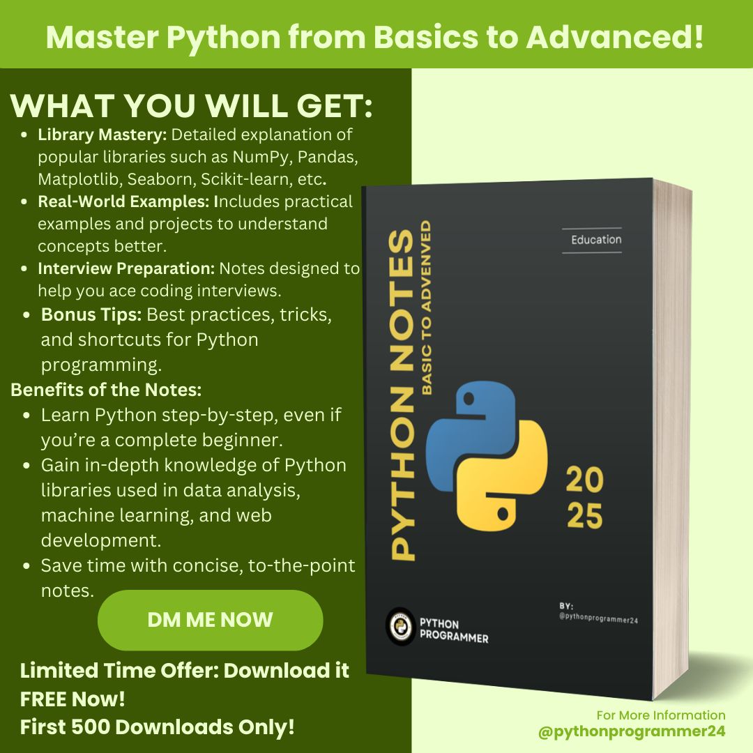 Python Programmer on LinkedIn: #pythonprogramming #learnpython # ... Python Programmer on LinkedIn: #pythonprogramming #learnpython # ...